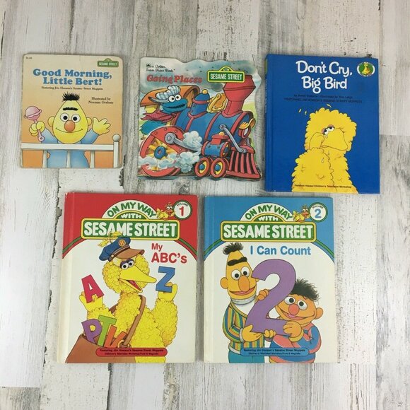 Sesame Street | Toys | Lot Of 5 Sesame Street Books Vtg On My Way Dont ...